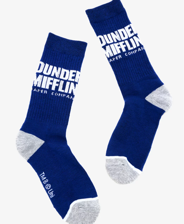 The Office Dunder Mifflin Crew Socks – Lifestyle Boutique